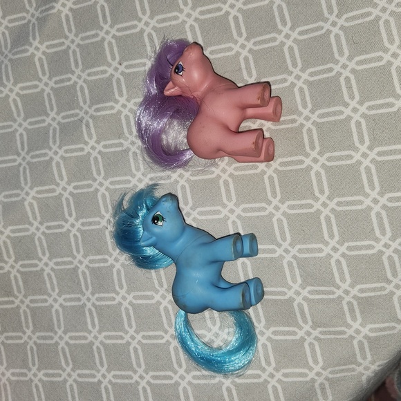Toys | My Little Pony G1 Vintage Blue Ember Pink Ember | Poshmark